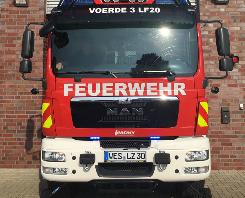 Die Einsatzfahrzeuge der Feuerwehr Voerde